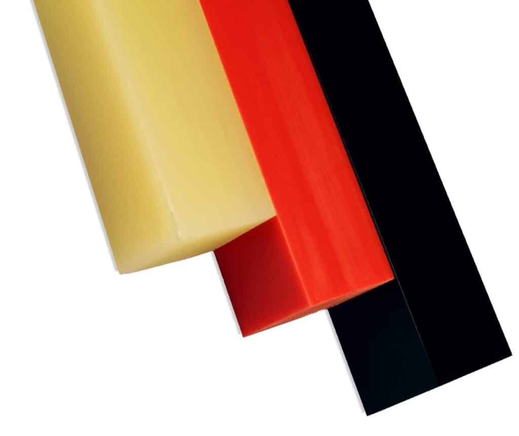 Polyurethane Bar, 3″ x 3″ x 24″ Red 50 Duro “UUP-192” | Urethane Stock